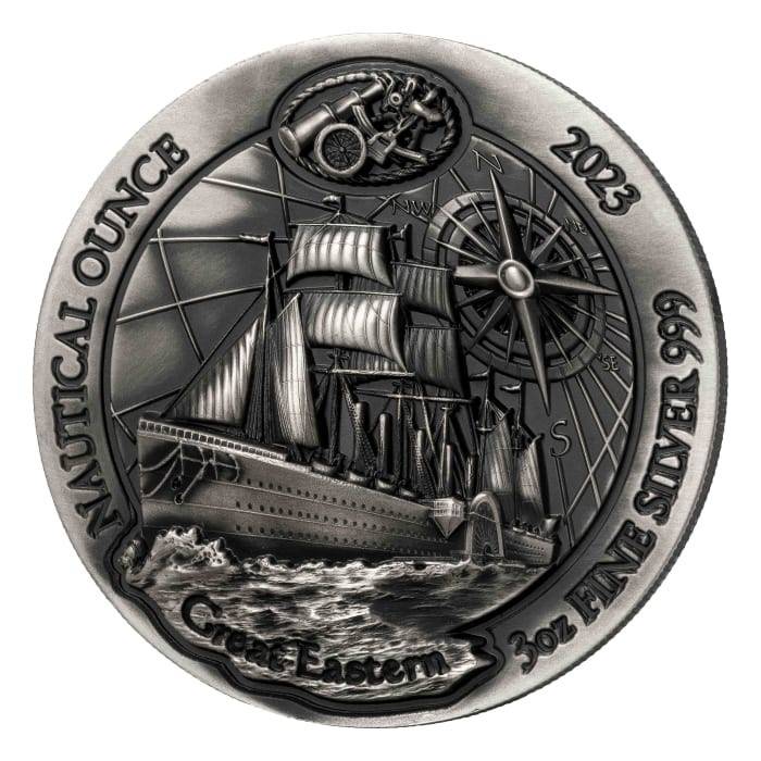 Srebrna Moneta Nautical Ounce: SS Great Eastern 2023, 3 uncje Ultra ...