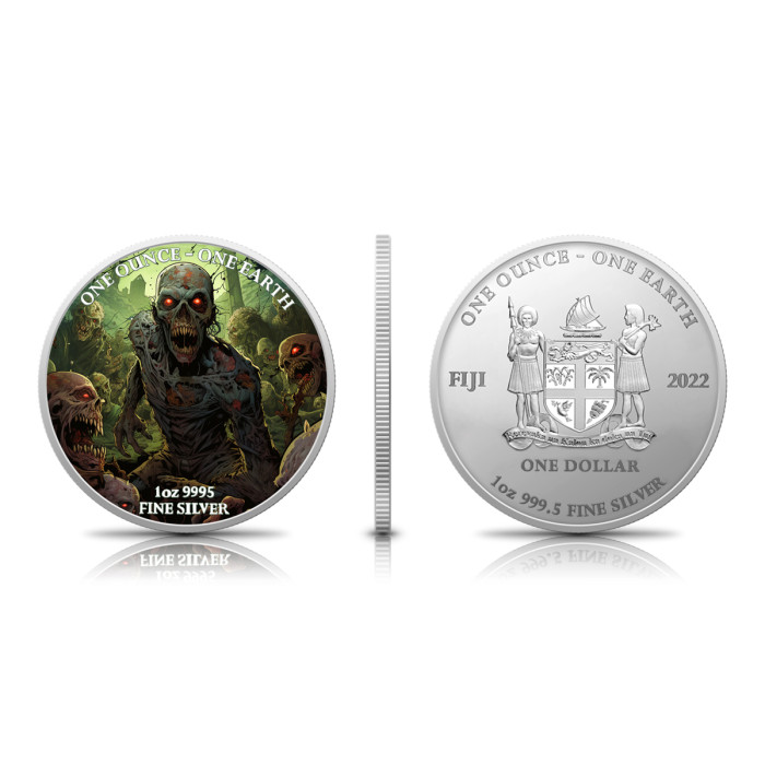 Fiji Silver Coin: Earth Zombies 2022, 1 oz.