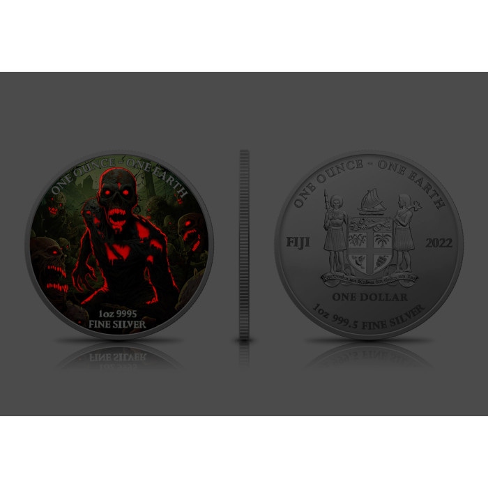 Fiji Silver Coin: Earth Zombies 2022, 1 oz.
