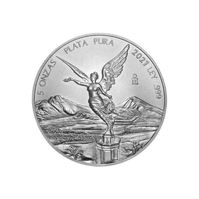 Srebrna Moneta Mexico Libertad 2021, 5 uncja