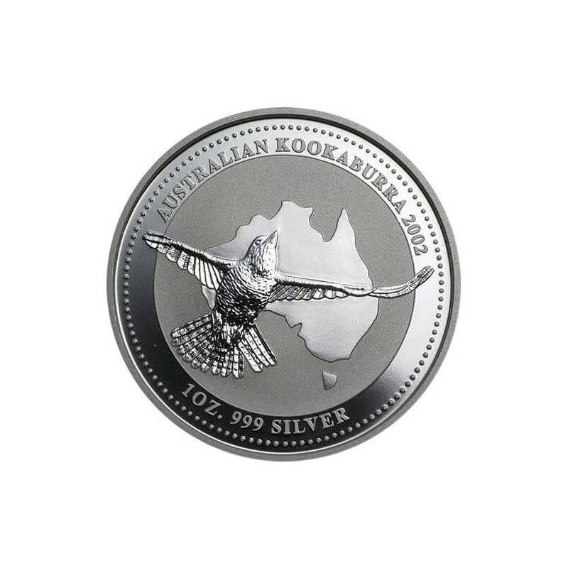 2002 Australian Kookaburra Silver Coin, 1 oz.
