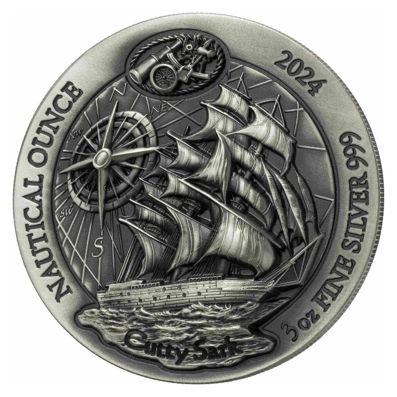 Nautical Ounce: Cutty Sark 2024 Silver Coin, 3 oz Ultra High Relief