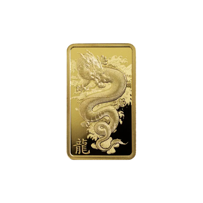 PAMP Lunar Legends Azure Dragon 2024 Gold Investment Bar, 5g.