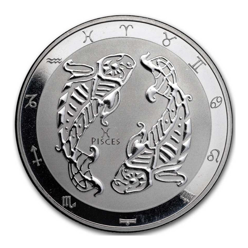 Tokelau Zodiac Silver Coin: 2024 Pisces, 1 oz (TEP)