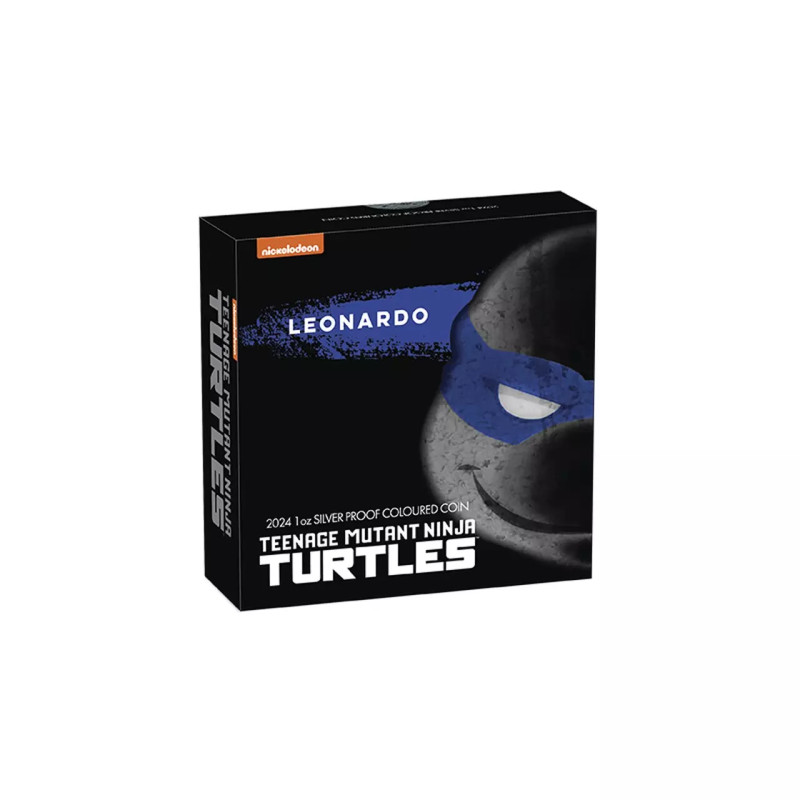 Teenage Mutant Ninja Turtles: Leonardo 2024 Color Silver Coin, 1 oz.