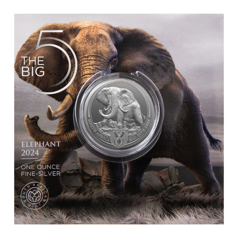 Big Five III: Elephant 2024 Silver Coin, 1 oz.