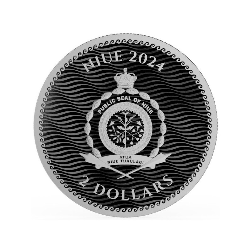 Niue Jolly Roger Black Sam 2024 Silver Coin, 1 oz