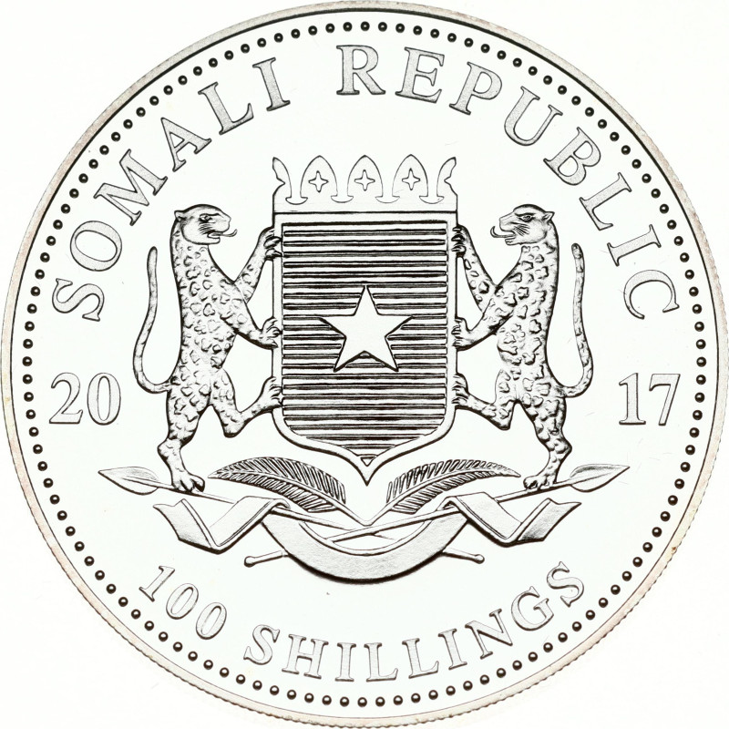 2017 Somali Elephant Silver Coin, 1 oz.