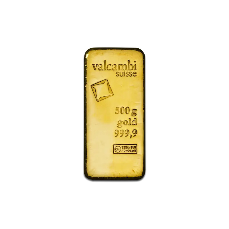 500g Gold Bar | Valcambi | Casted