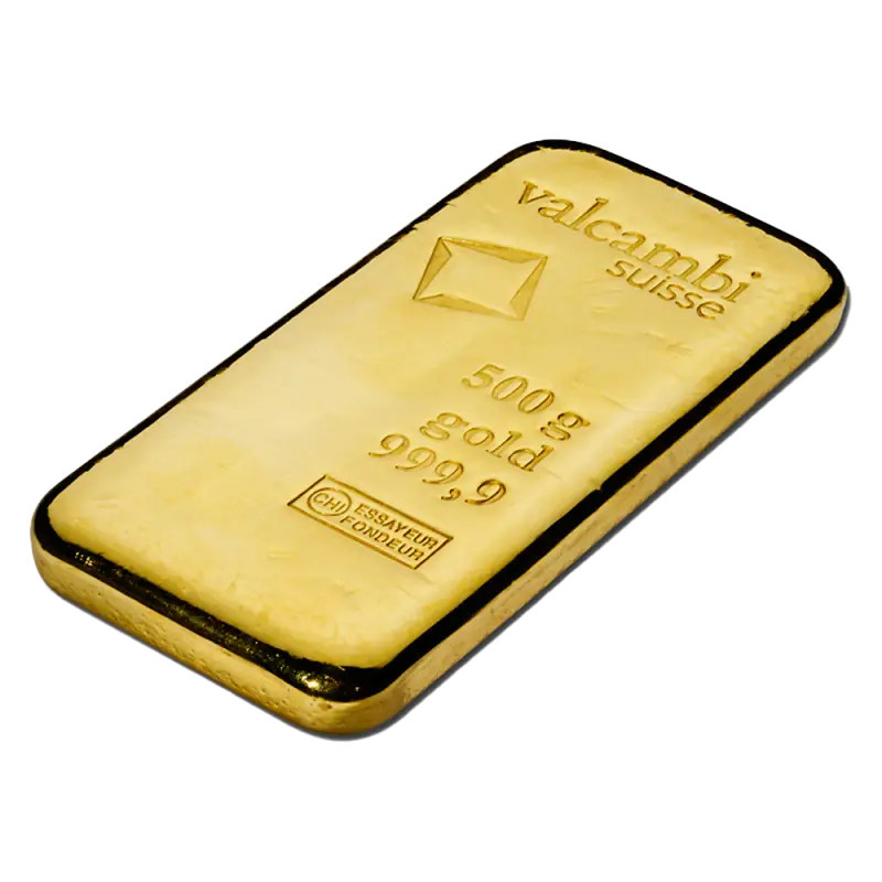 500g Gold Bar | Valcambi | Casted