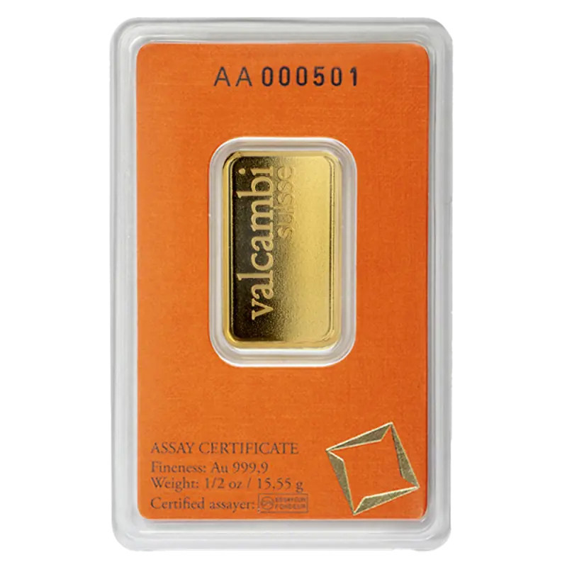 1/2 oz Gold Bar | Valcambi