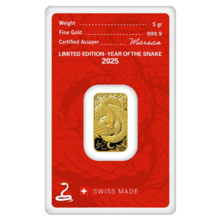 5g Gold Bar | Argor-Heraeus | Year Of The Snake | 2025