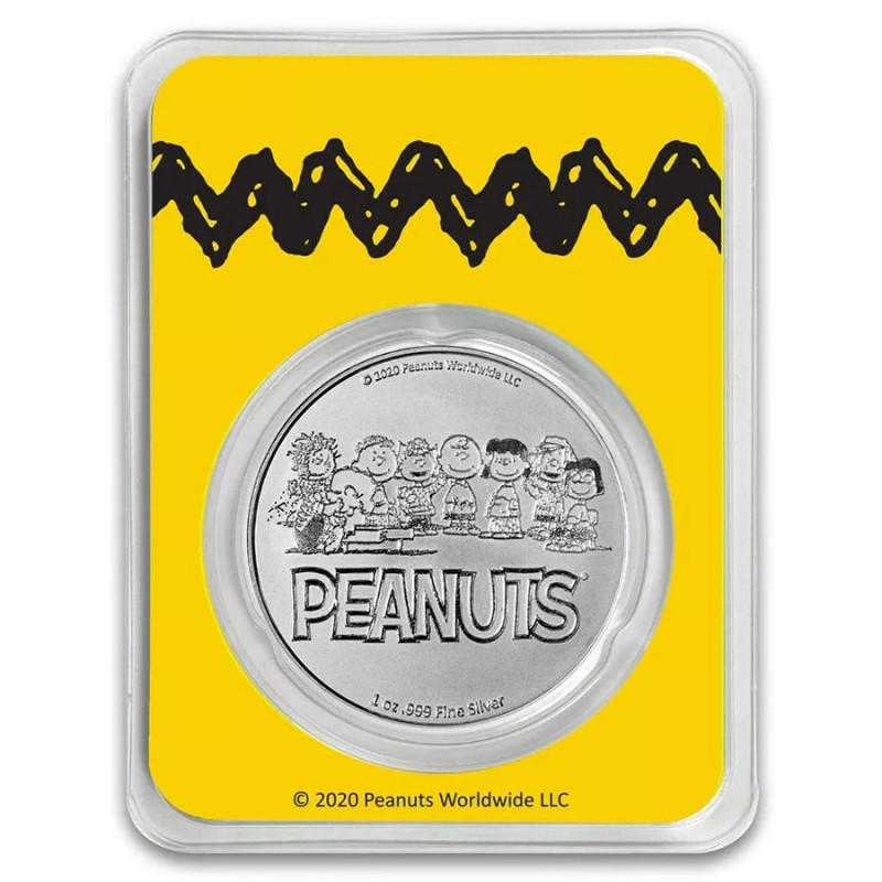 Silver Coin Peanuts Charlie Brown & Snoopy, 1 oz