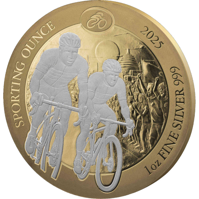 Sporting Ounce Silver Coin Set: Cycling 2025, 3x 1 oz.