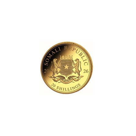 Gold Coin Somali Elephant 2026, 0,5gr