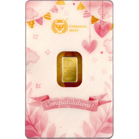 copy of Gold Coin Zodiac Sign Pisces Card 1/1000 oz