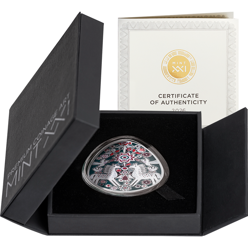 Ukrainian Pysanka Silver Coin: Zoretsvit 2026, 1 oz.