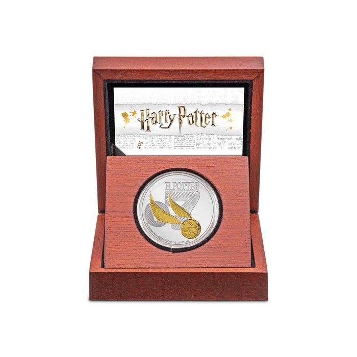 Harry Potter Silver Coin - Golden Snitch 2022 Proof, 1 oz.