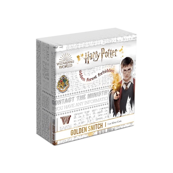 Harry Potter Silver Coin - Golden Snitch 2022 Proof, 1 oz.