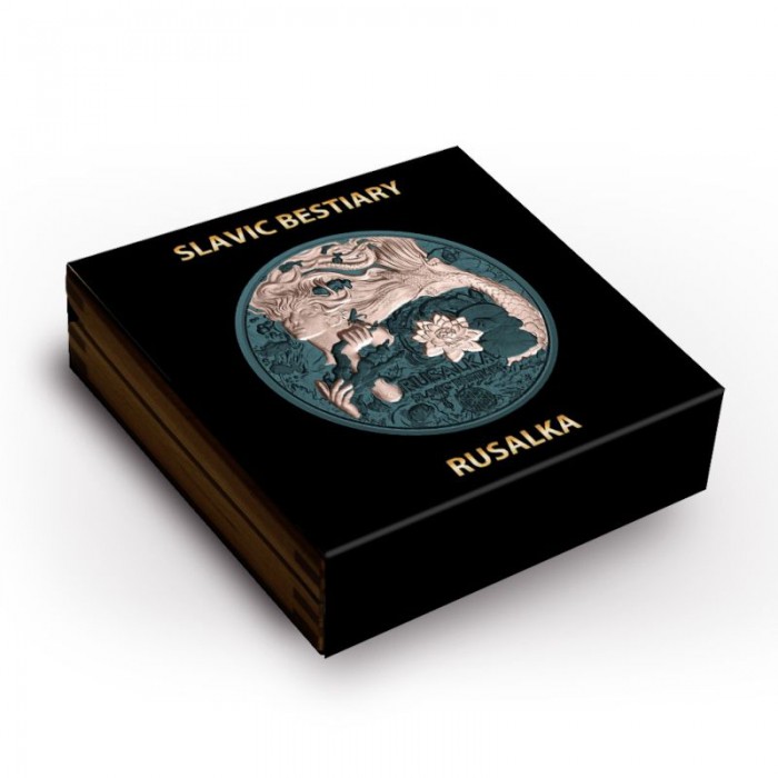 Silver coin Slavic Beasts - Rusalka Rose Gold 2023, 2 oz.