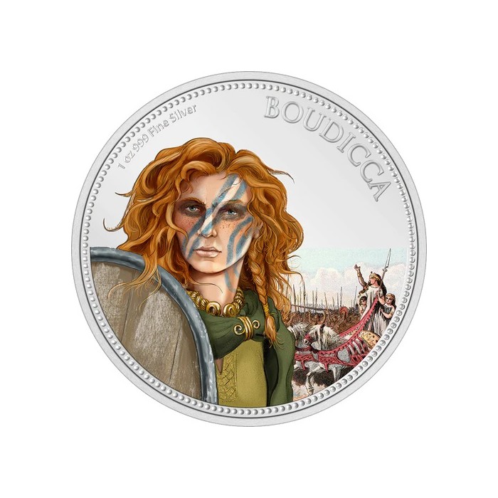 Srebrna moneta Women in History: Boudicca 2022 Proof, 1 uncja