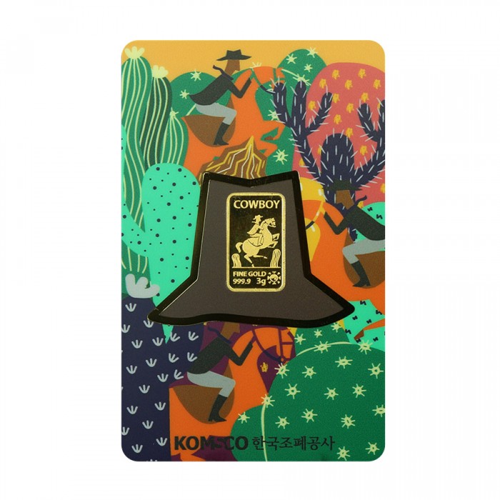 KOMSCO Cowboy 3g Gold Investment Bar