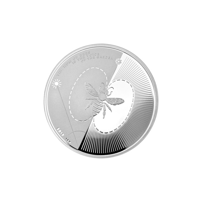 Bee Silver Coin 2019, 1 oz (proof)